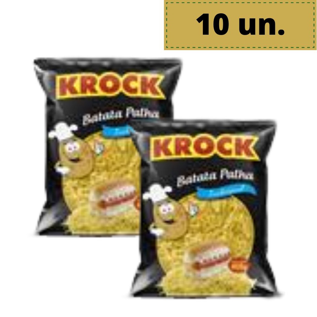Kit 10un. Batata Palha Crocante Sequinha Krock Fritei 500g | Shopee Brasil