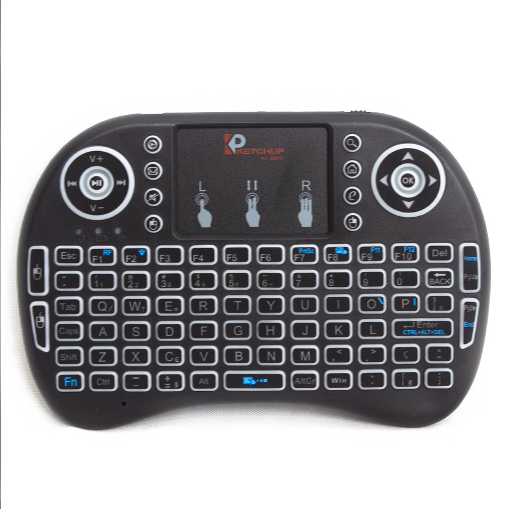 Mini Teclado Keyboard Wireless Iluminado Luz Led Sem Fio Portátil ...