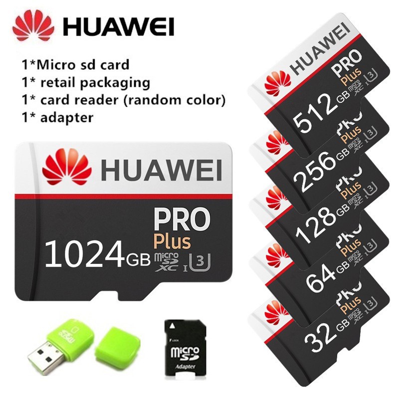 Cartão De Memória Huawei Micro SD 1024GB/512GB/256GB Classe10 Mini ...