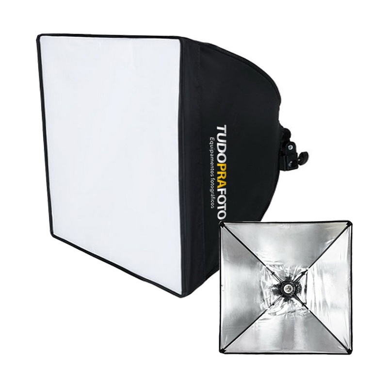 Softbox 40x40 Iluminador Tudoprafoto Soquete E27 com Difusor | Shopee Brasil