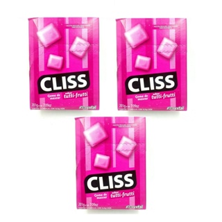 Kit 3 Caixas Chicle Chielete 12 Cartelas Cliss Tutti Frutti | Shopee Brasil