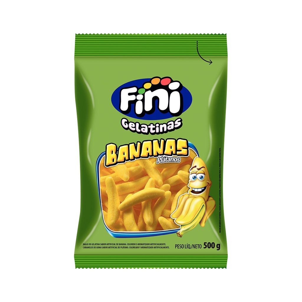 Balas de Gelatina Bananas 500g - Fini | Shopee Brasil