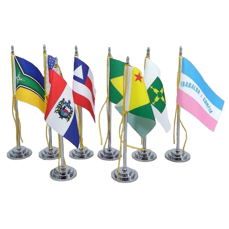 Kit Com 27 Mini Bandeira Mesa Estados Brasil 15 Cm(mastro) | Shopee Brasil