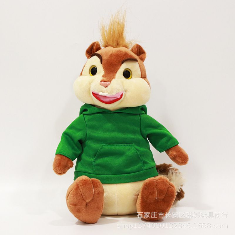 Sitting Alvin and The Chipmunks Red Alvin Simon Theodore Plush Toy ...