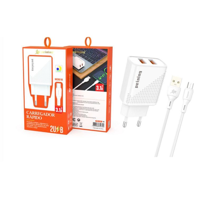 Carregador 2 USB Para Celular Micro USB PEINING PEI-210-1 | Shopee Brasil Carregador 2 USB Para Celular Micro USB PEINING PEI-210-1 | Shopee Brasil