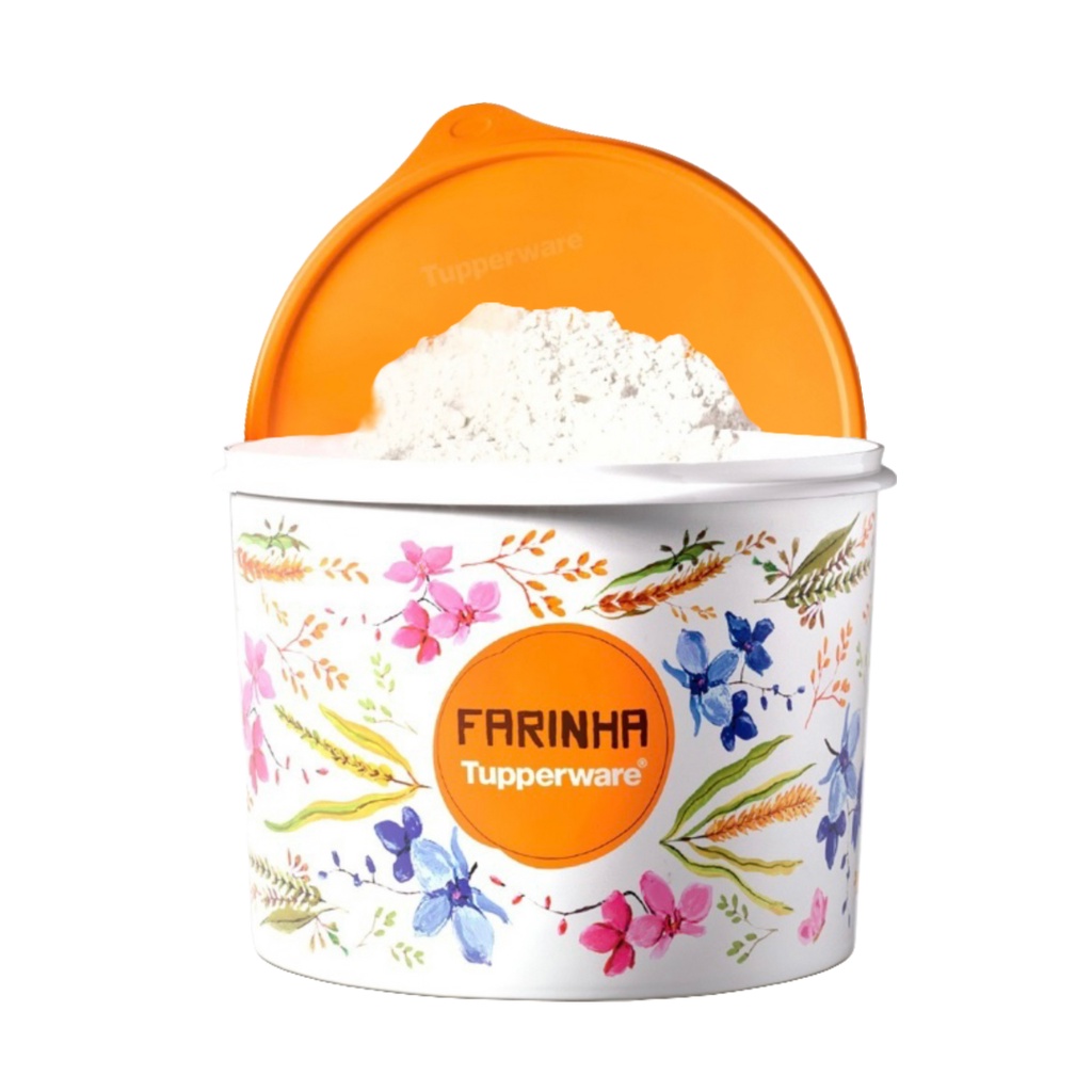 Pote Tupperware Farinha Floral 5,5 Litros Caixa Original Novo Ótima ...
