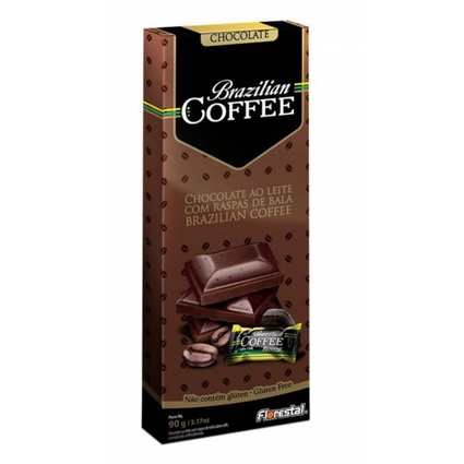 Chocolate Brazilian Coffee ao leite 90g - Florestal | Shopee Brasil