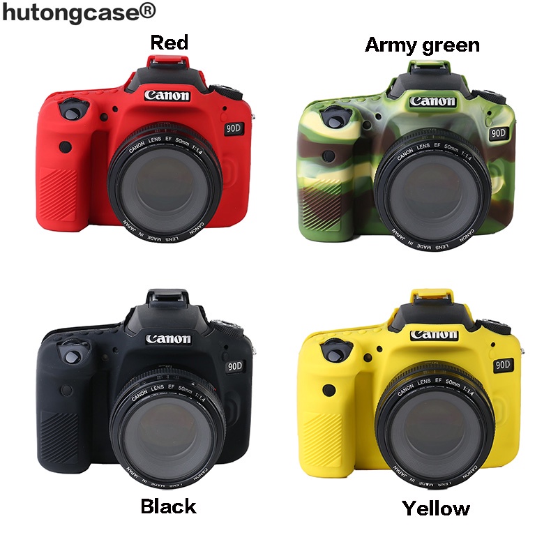 Silicone DSLR Camera Case Capa Bag Para Canon EOS R 90D 250D 5D Mark III IV 6D II 6D2 5D3 5D4 ...