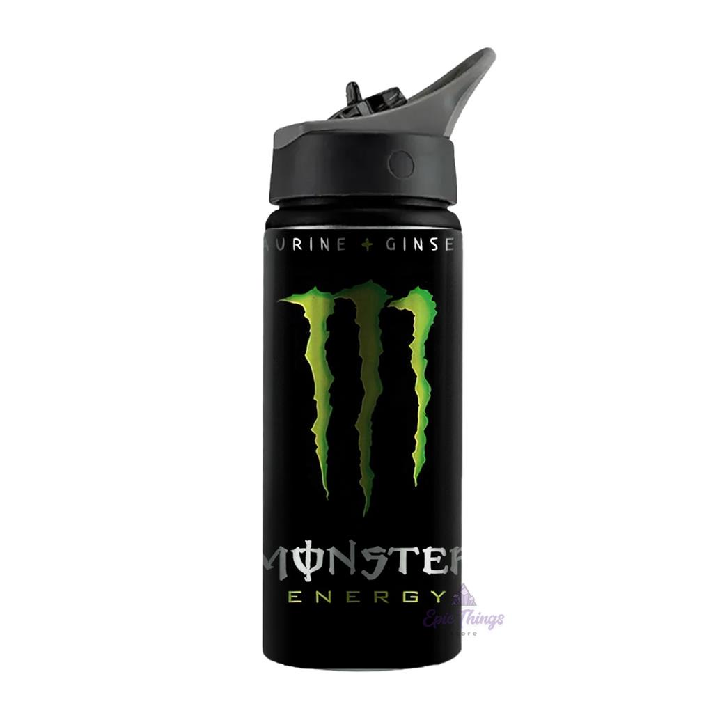 Garrafa Squeeze Wave Aluminio Monster Energy Drink Preto | Shopee Brasil