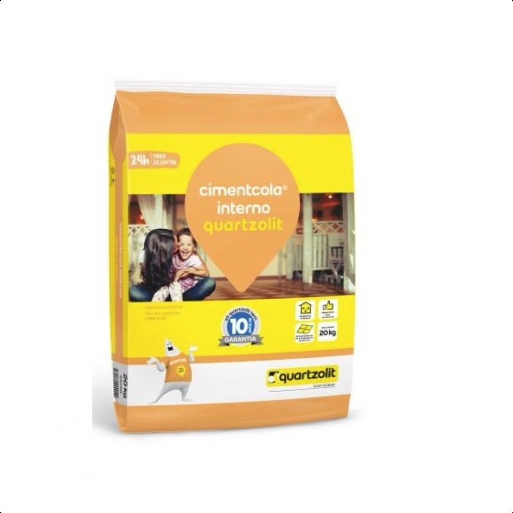 Argamassa Cimentcola Ac1 Interior Cinza 20kg Quartzolit | Shopee Brasil