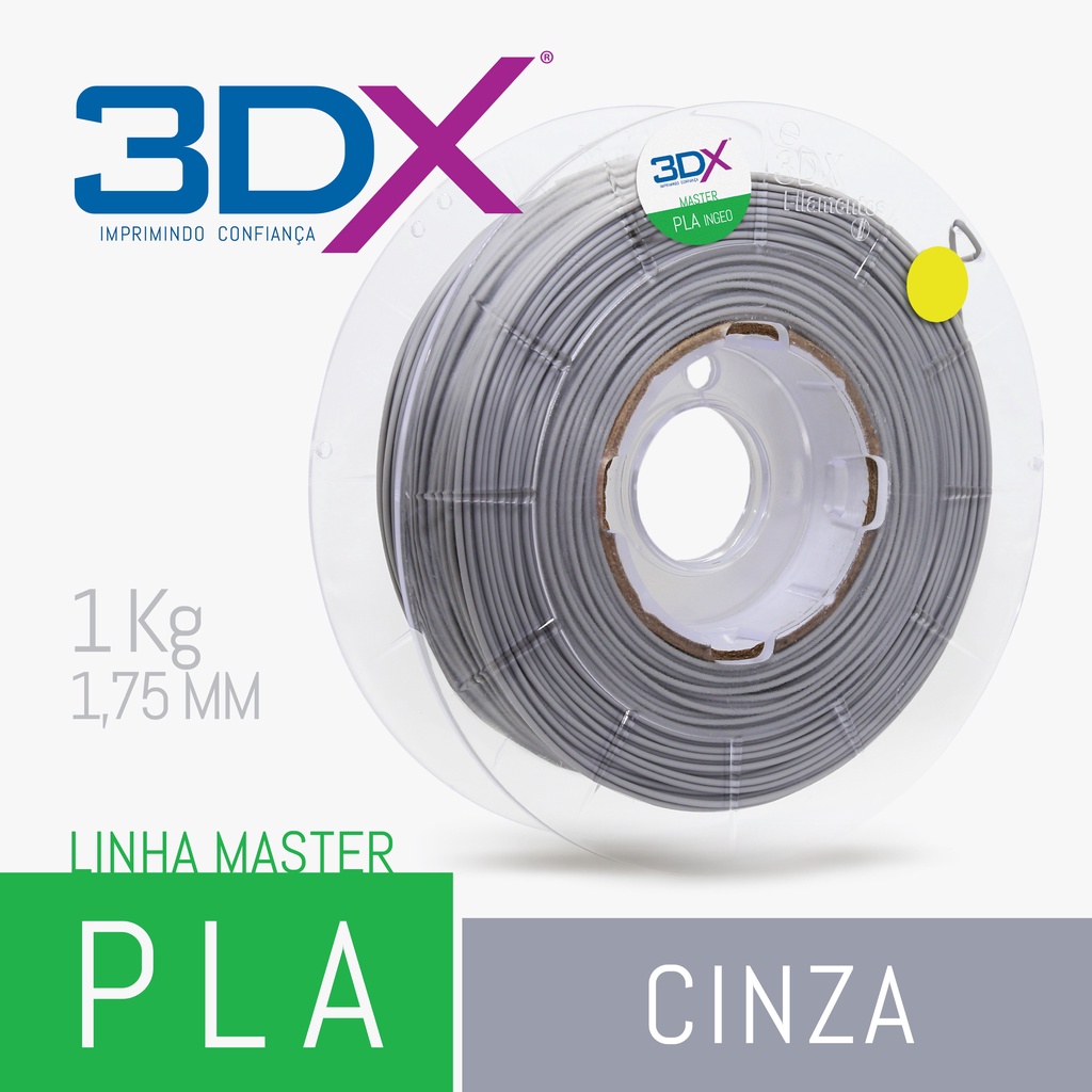 Filamento PLA HT 1kg 1,75 Cinza (esc) | Shopee Brasil