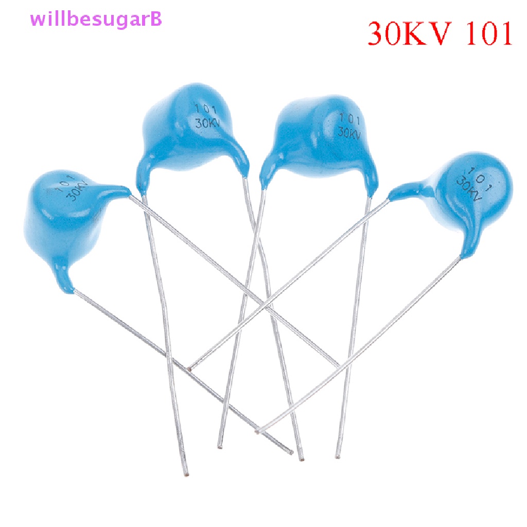 [willbesugarB] 10Pcs 30KV 100P 100PF 101 capacitor Cerâmico De Alta ...