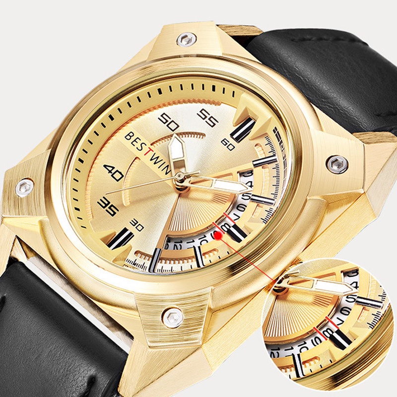 Relógio Masculino Quadrado Da Moda Quartz | Shopee Brasil