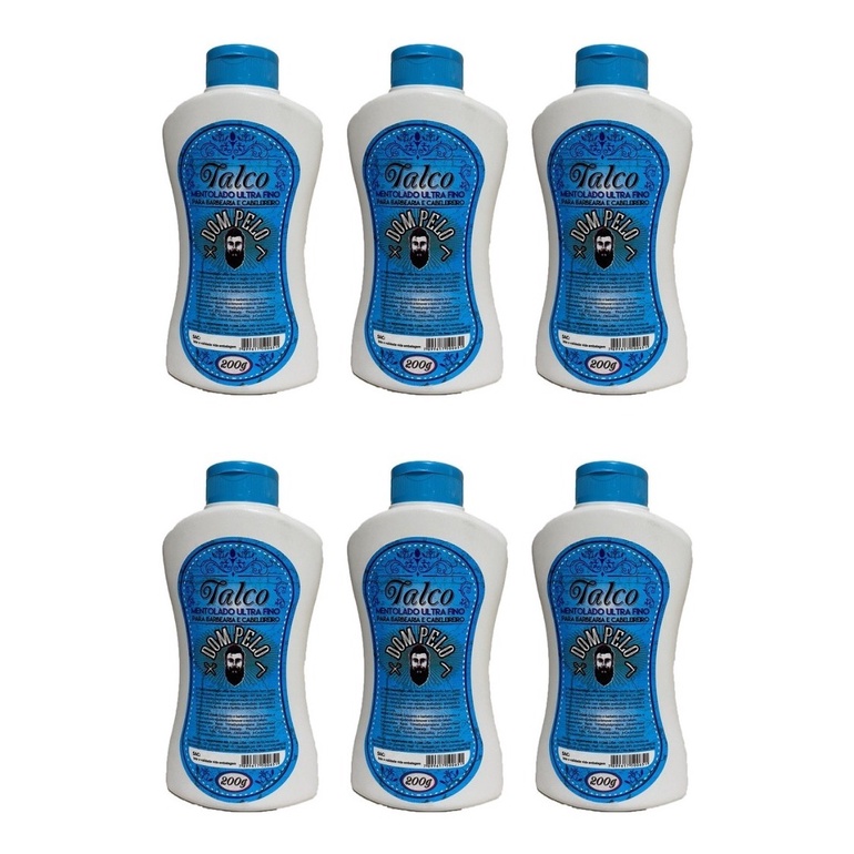 06 Unidades Talco Dom Pelo Mentolado 200g Profissional | Shopee Brasil