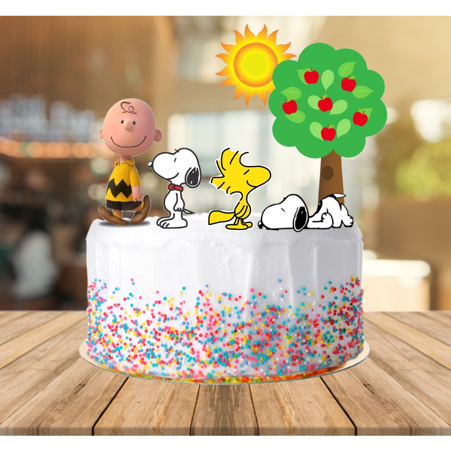 Topo de Bolo Snoopy Papel Foto 230g | Shopee Brasil