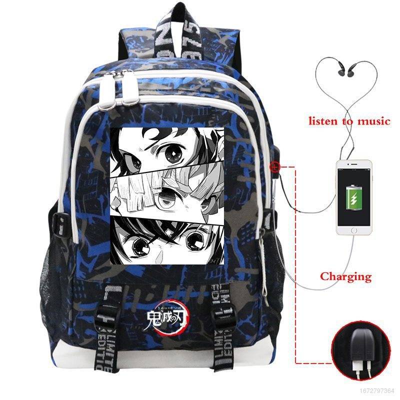 Mochila Carin Demon Slayer Estudante Escola Grande Capacidade Estampa ...