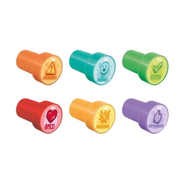 Carimbo Pedagógico 6 modelos diferentes Tris | Shopee Brasil