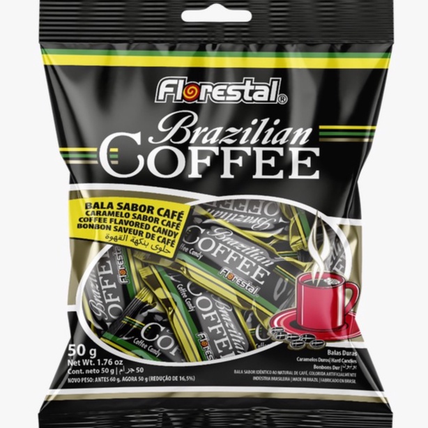 Pacote Bala Café Brazilian Coffee 50g | Shopee Brasil