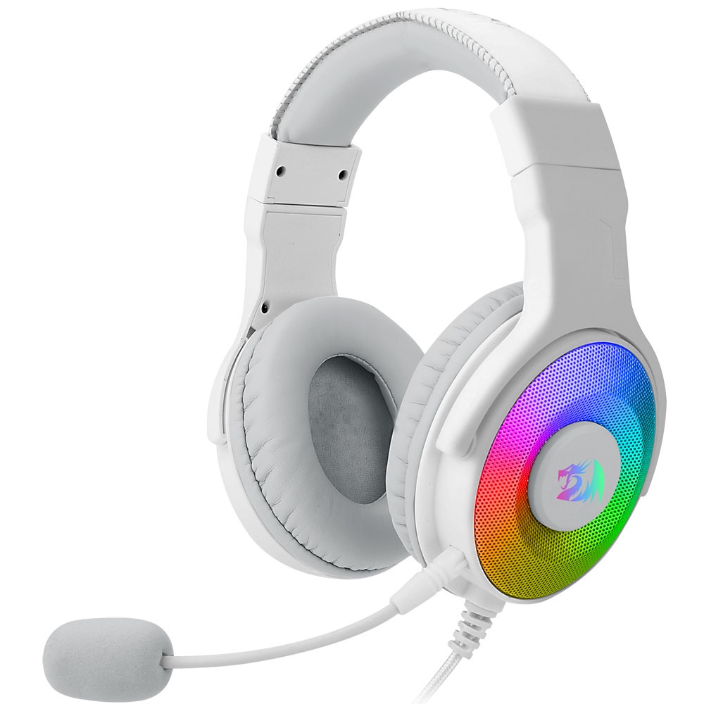 Headset Gamer Redragon Pandora RGB, Drivers 50mm, USB, Branco - H350W ...