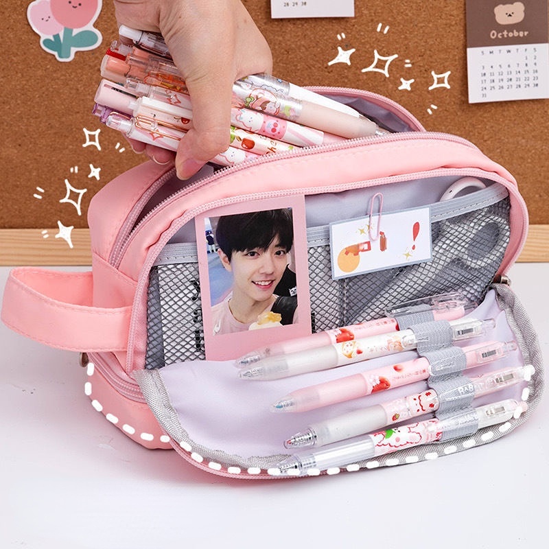 Caixa De Lápis Criativa Cute Boy Girl Kawaii Estojo Para Crianças Big ...