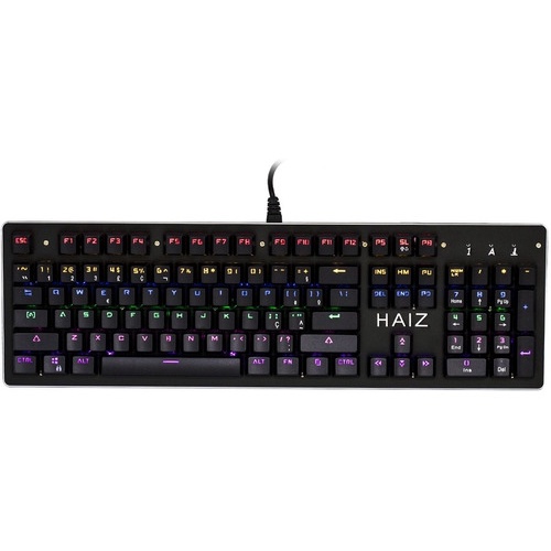 Teclado gamer Haiz HZ-806 QWERTY Haiz RGB Novo | Shopee Brasil
