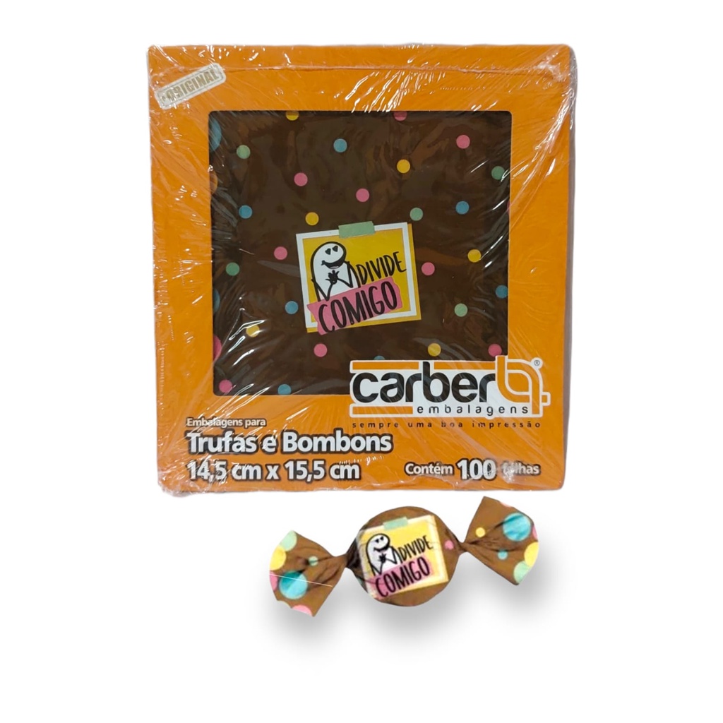Embalagem para Trufa Flork 14,5x15,5cm Carber c/100 un | Shopee Brasil
