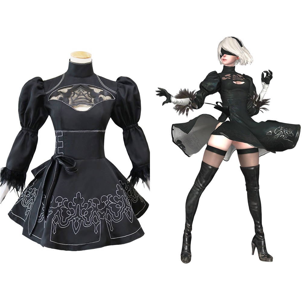 Nier : Automata 2B Cosplay Costume Dress Woman Fantasia Festa De ...