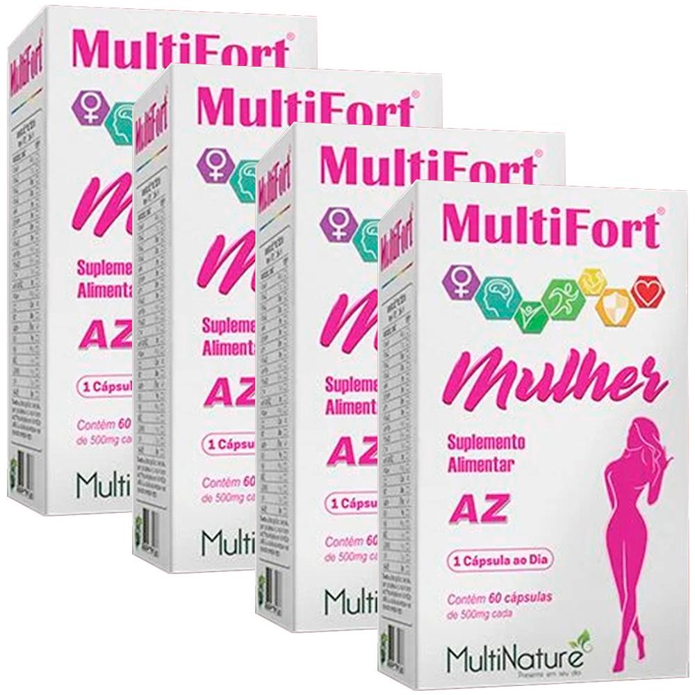 Kit 4x MultiFort Mulher 60 Cápsulas MultiNature | Shopee Brasil