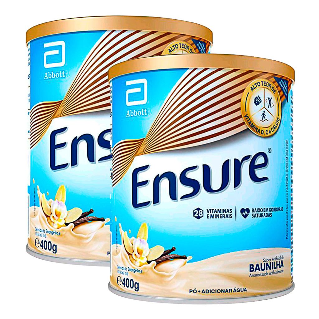 Kit 2 Ensure Baunilha Suplemento Alimentar 400g | Shopee Brasil