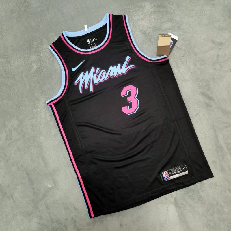 Novo Original NBA Basquetebol Masculino Jersey Miami Heat # 3 Dwyane ...