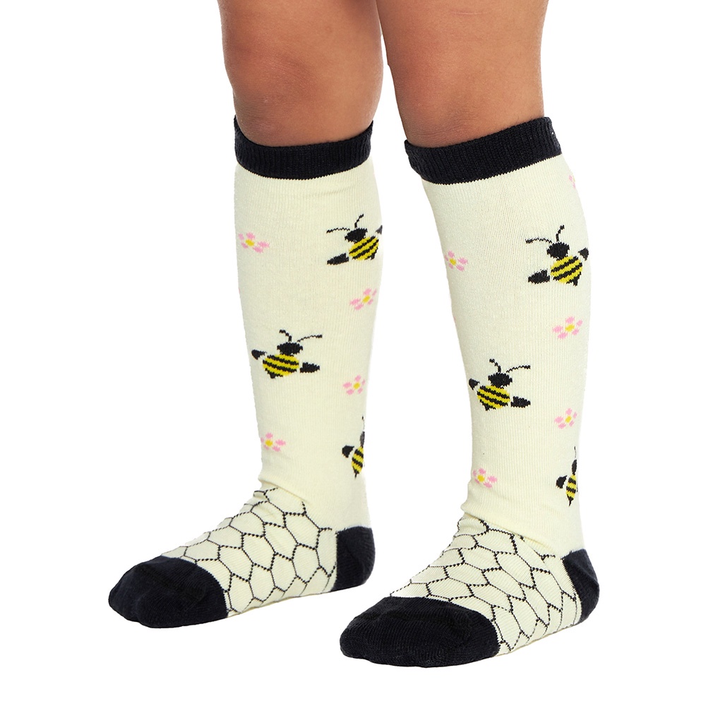 Meia Infantil 3/4 GFME072 Amarelo Claro Abelhas Gasf | Shopee Brasil