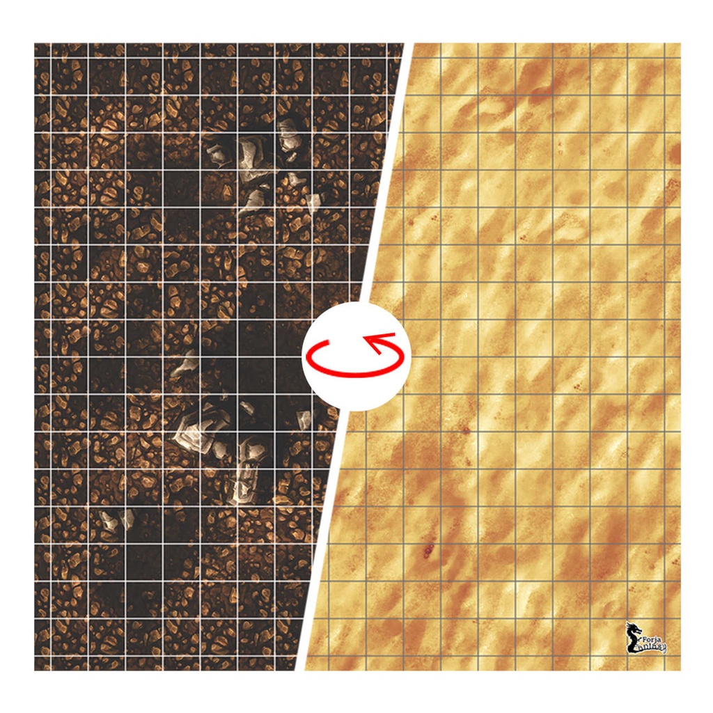 Grid de Batalha Terreno - Riscável - Dupla Face - 29x41cm - RPG ...
