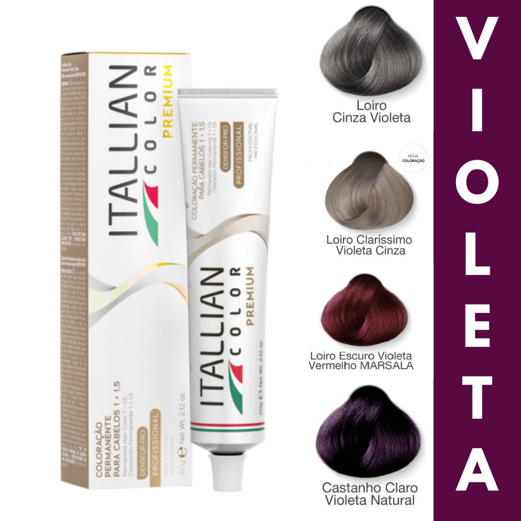 Tinta Itallian Color 60g ColoraçãoTons Violeta | Shopee Brasil