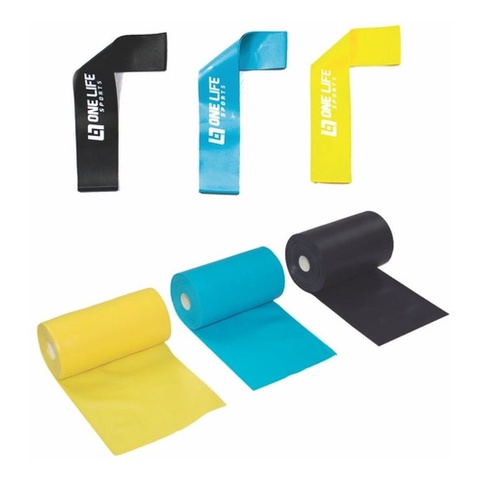 Kit Thera Band 3 Faixas Elásticas 1,20 mt + 3 Mini Band De Exercício ...