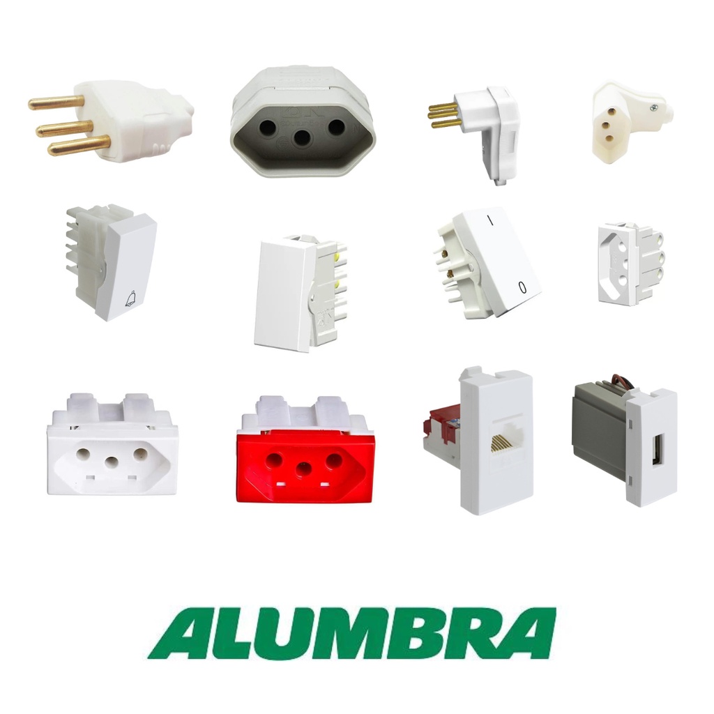 Interruptores e Tomadas Siena - Alumbra | Shopee Brasil