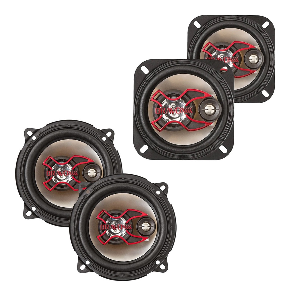 Kit Auto Falante Triaxial Bravox 4 Polegadas B3x40X E 5 Polegadas B3X50X | Shopee Brasil