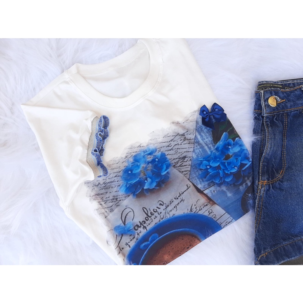 T-shirts Feminina de Luxo - Modelo 047 | Shopee Brasil