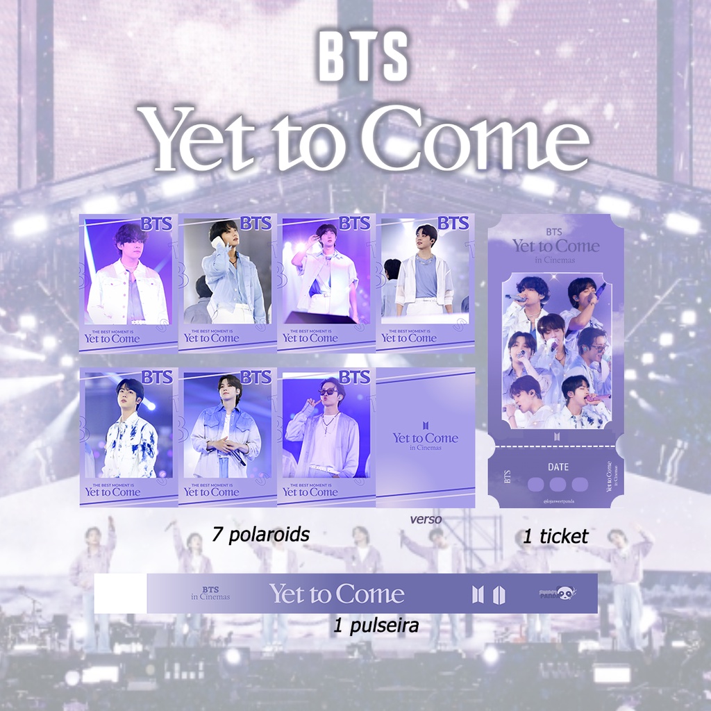 Kpop | Kit BTS Yet To Come com polaroids + pulseira | Shopee Brasil