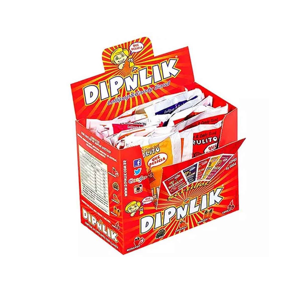Pirulito Dipnlik - Dip'n Link Display C/20un | Shopee Brasil