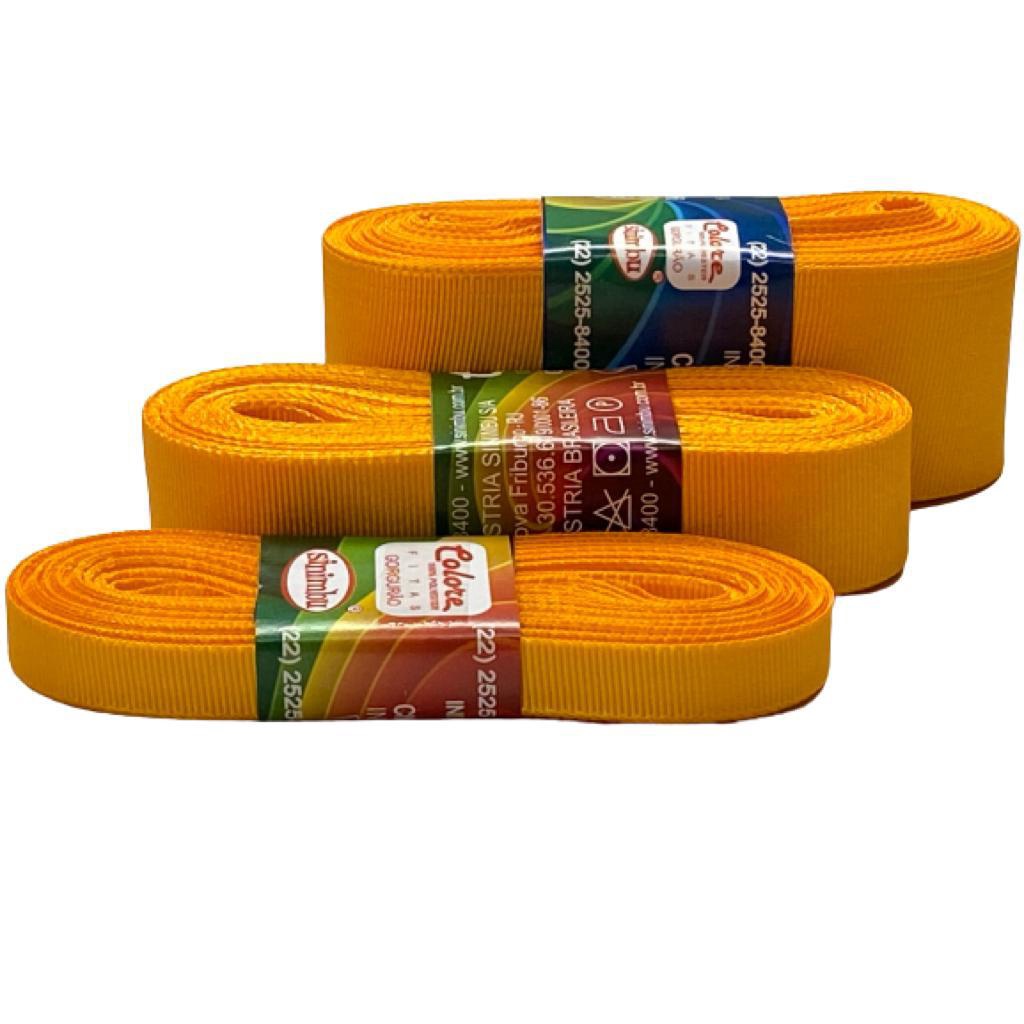 FITA GORGURÃO LISO-1354 -COR 3093 -AMARELO MARGARIDA -SINIMBU-ROLO COM ...