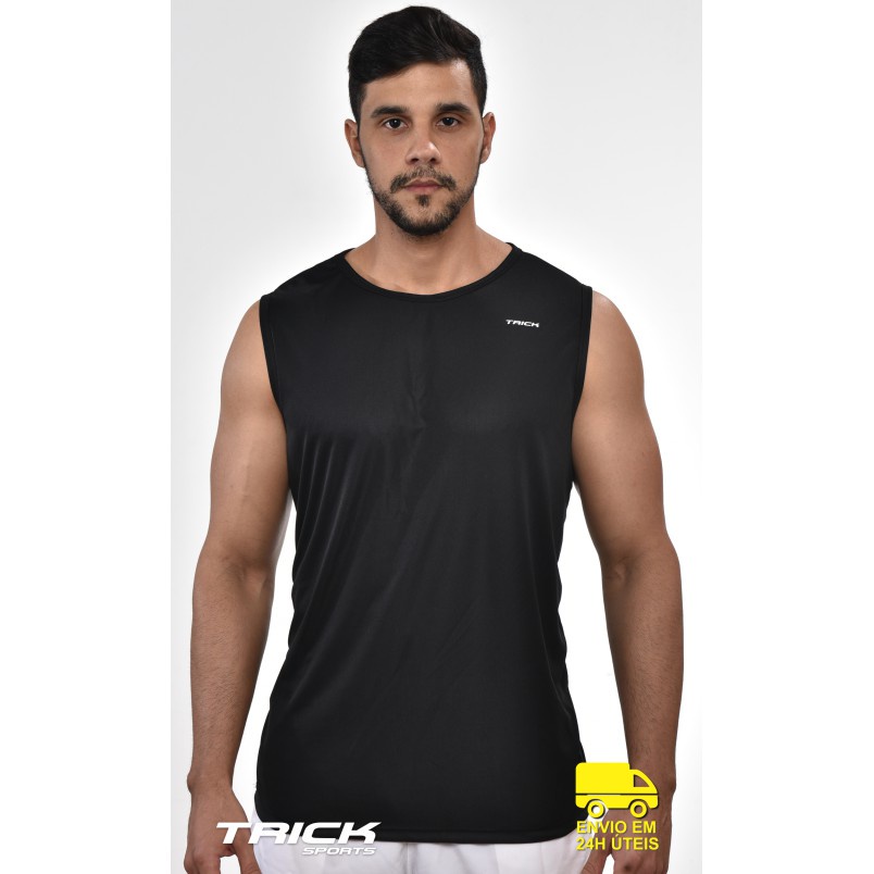 Camiseta regata Machão Dry Fit Masculina Academia 100% Poliester ...