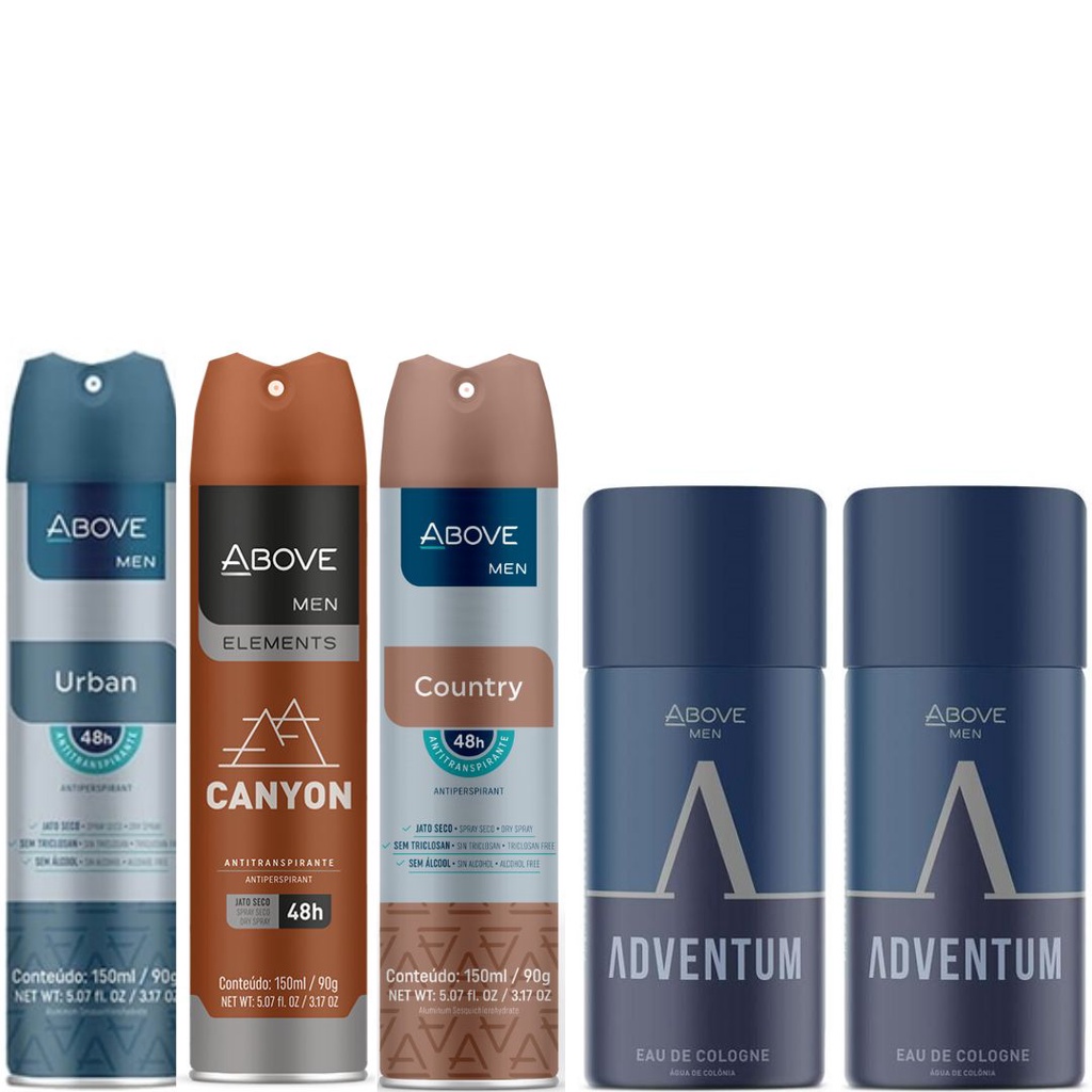 Kit Masculino Antitranspirante e Deo Colonia Above 150ml | Shopee Brasil