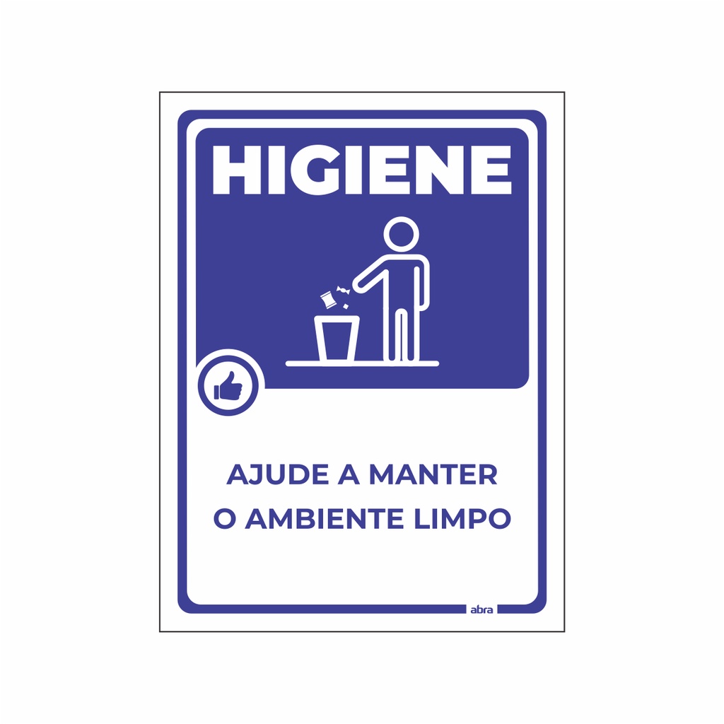 Placa De Sinalização Ajude a Manter o Ambiente Limpo Pvc 15x20 Cm ...