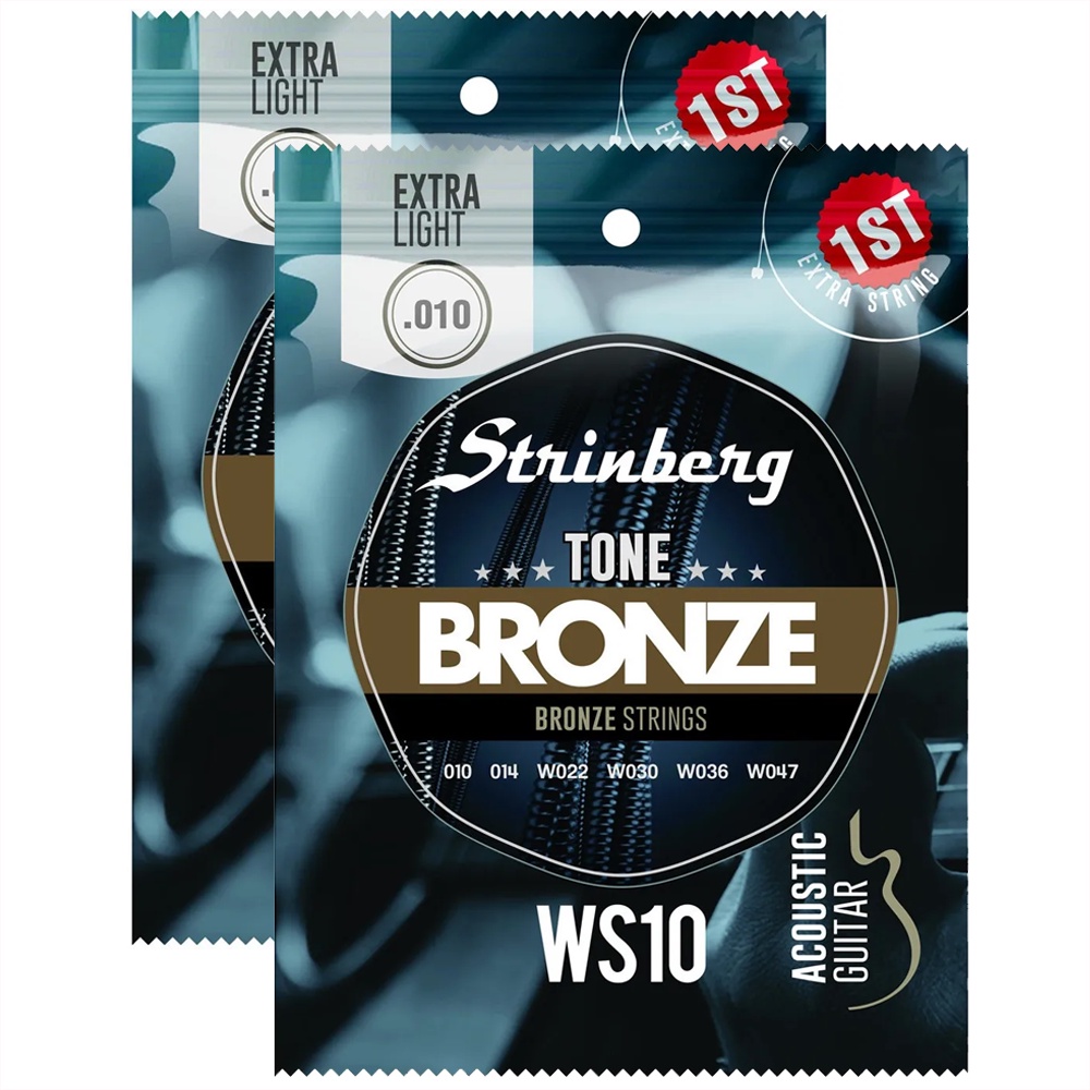 Kit Com 02 Cordas Para Violao Aco Folk 010 Strinberg WS10 | Shopee Brasil