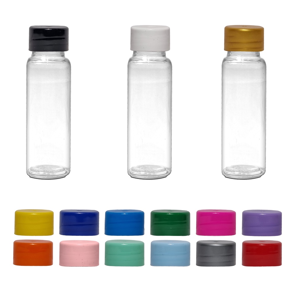 10 Frascos Pet 25 Ml redondo Tampa Rosca Plástica Fechada | Shopee Brasil
