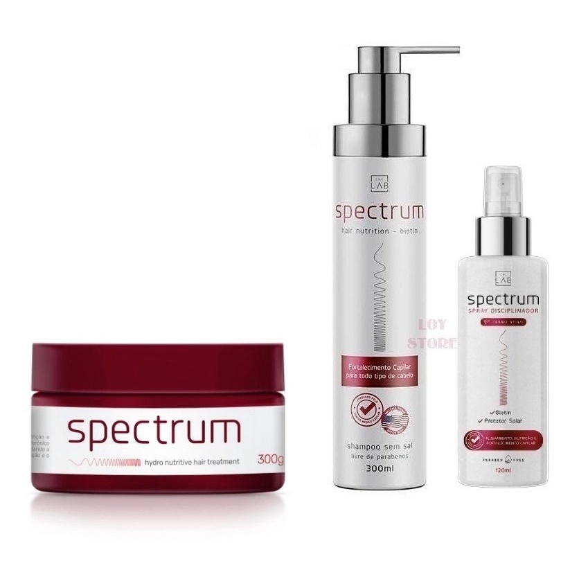 Kit Spectrum Hair + Spectrum Hydro + Spray | Shopee Brasil