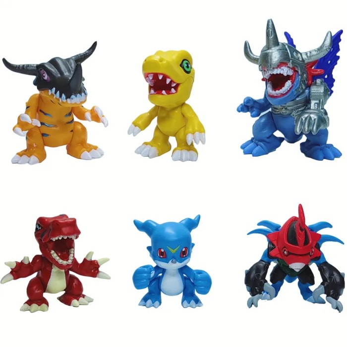 Conjunto De Figuras Digimon 6 metal Graymon agumon Et Al | Shopee Brasil