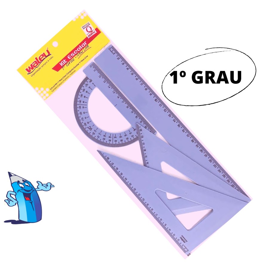 CONJUNTO DESENHO ESCOLAR 1º E 2º GRAU WALEU | Shopee Brasil