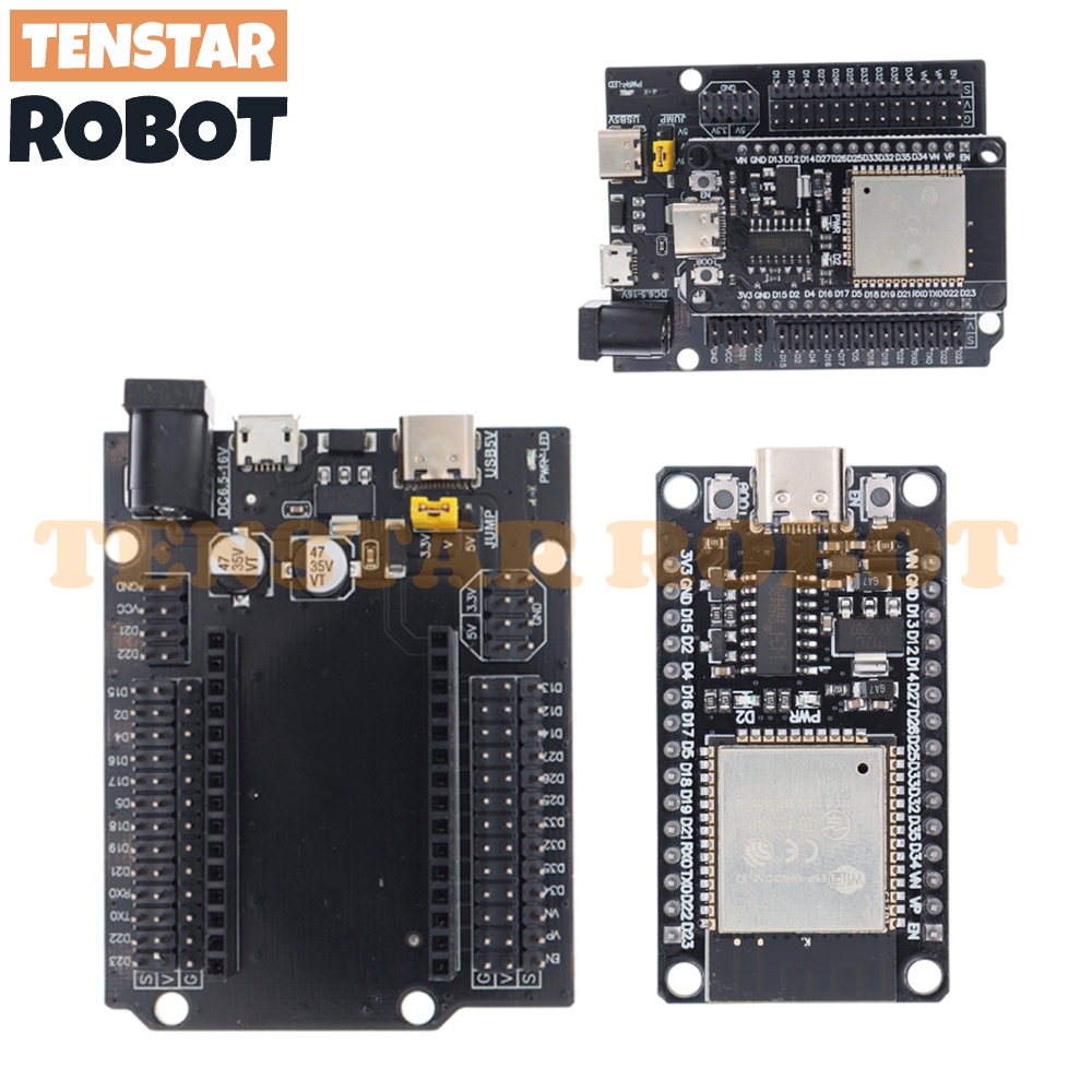 Placa De Desenvolvimento ESP32 TYPE-C USB CH340C WiFi + Bluetooth Ultra ... Placa De Desenvolvimento ESP32 TYPE-C USB CH340C WiFi + Bluetooth Ultra ...
