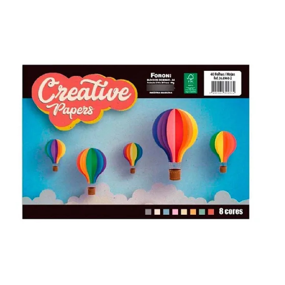 Bloco de Papel Creative Papers 40 Folhas | Shopee Brasil